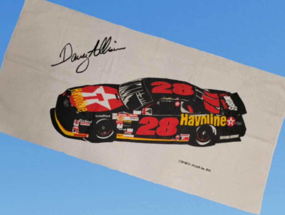 Vintage 1990s Davey Allison Beach Towel Havoline Texaco Racing Graphic ...