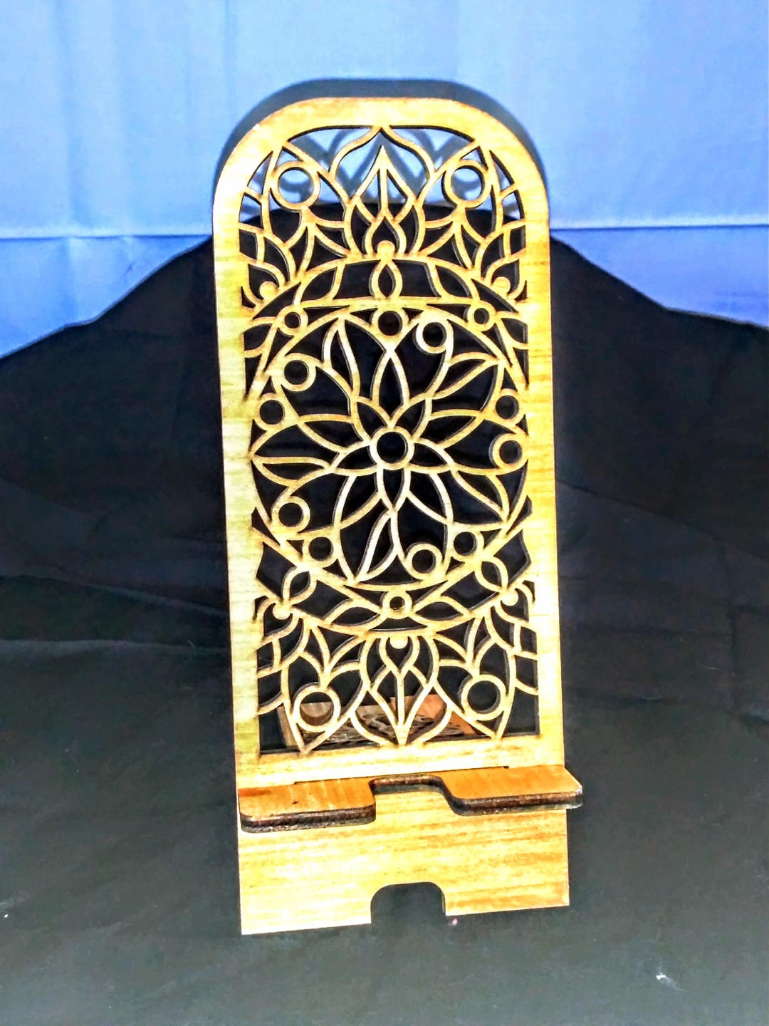 Laser Cut Phone Stand Made From 5mm Ultra Durable Wood to Support ...