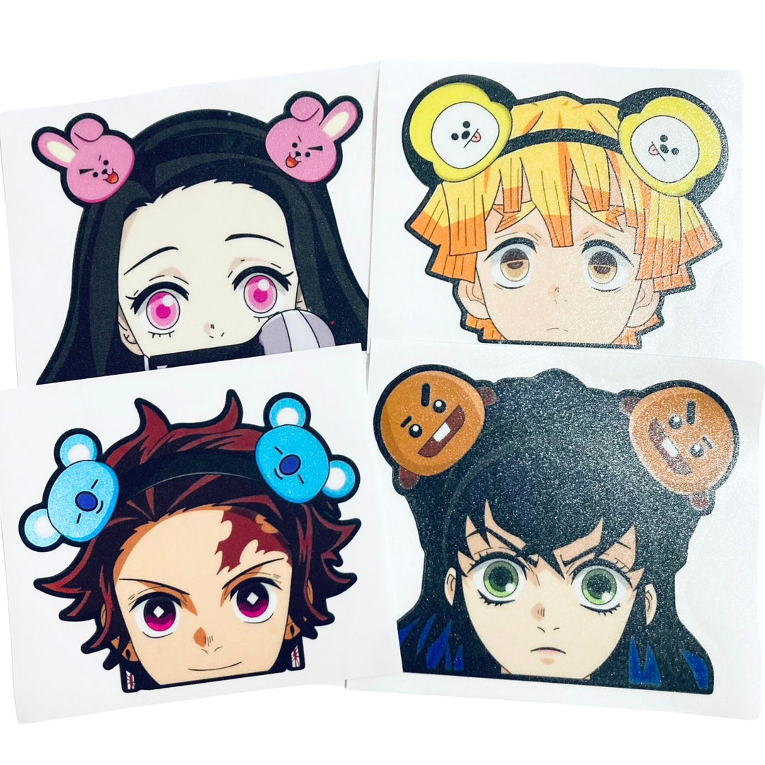Anime Reflective Peeker Sticker - Etsy