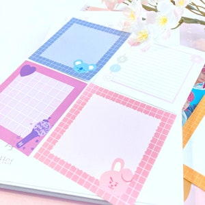 BTS Aesthetic Memo Sheets | BTS Stationery - Etsy