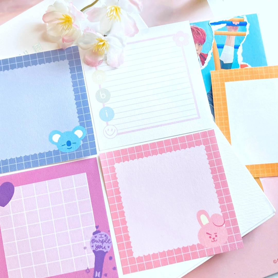 BTS Aesthetic Memo Sheets | BTS Stationery - Etsy