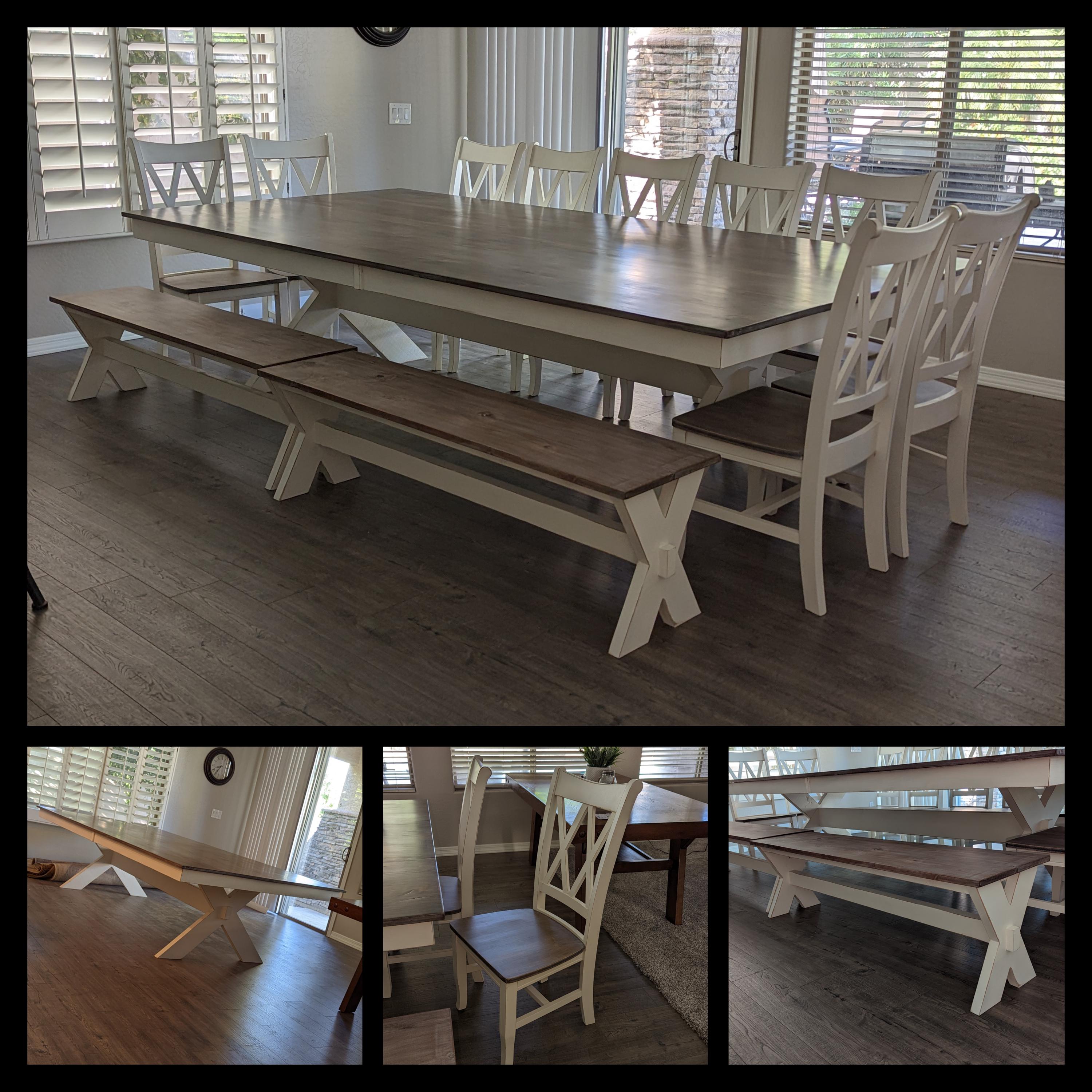 Custom Dining Table Set - Any Size - Any Finish - With or Without ...