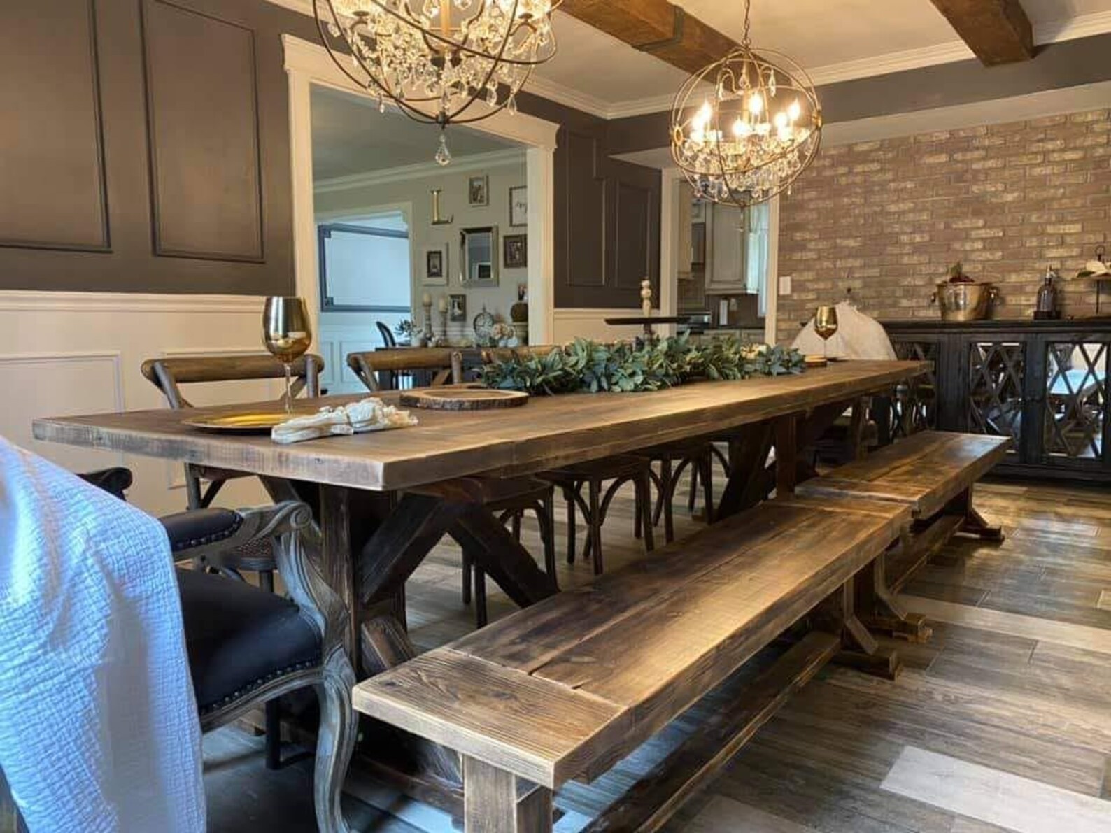 Custom Dining Table Set - Any Size - Any Finish - With or Without ...