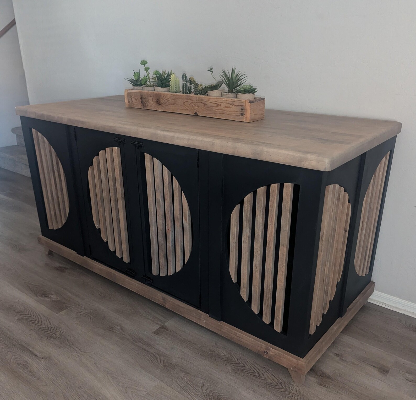 Unique Modern Double Dog Kennel - Mid Century Modern Cabinet Crate - Etsy