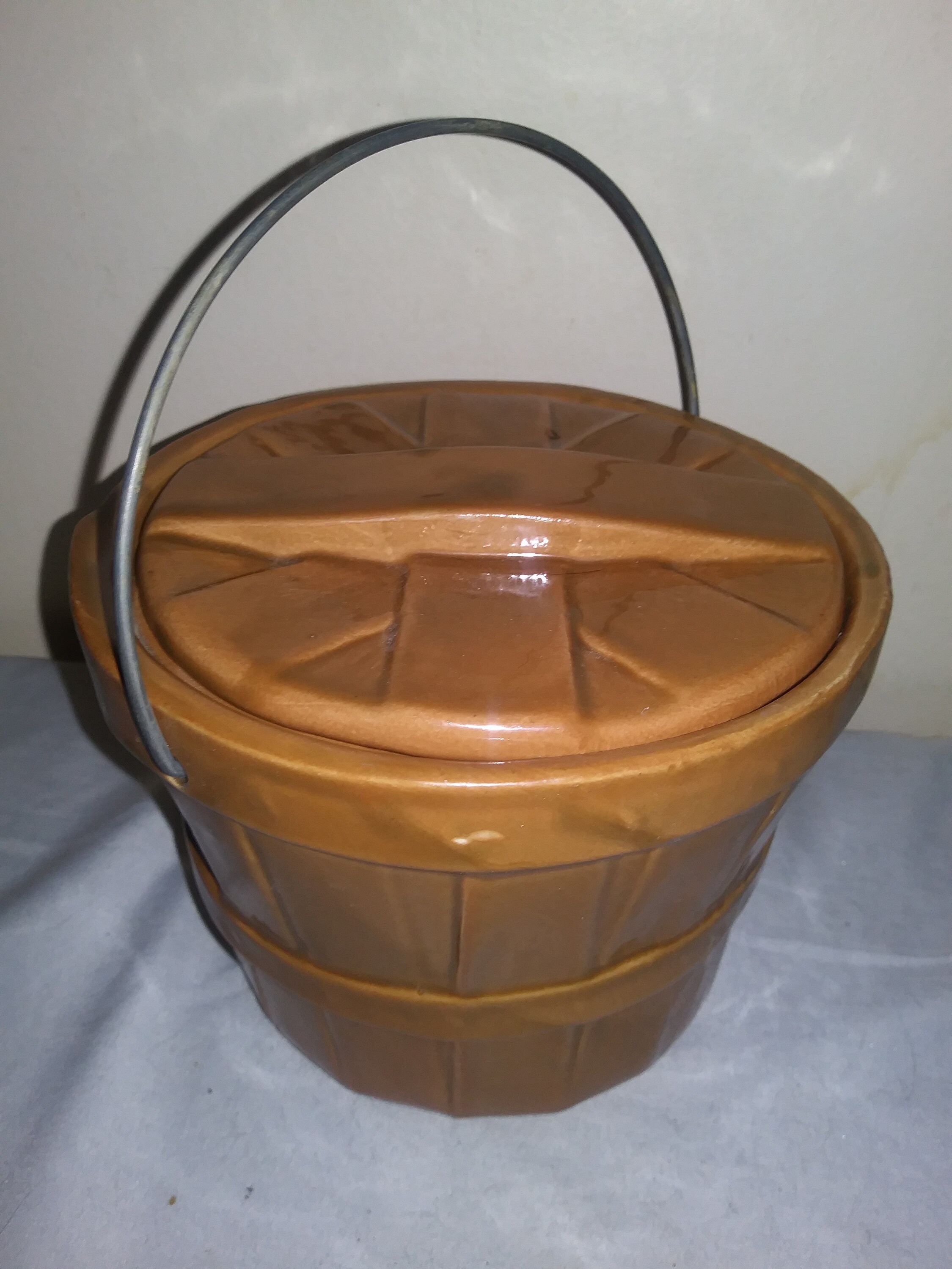 Ceramic Bushel Basket With Lid Vintage House of Webster (texas ...