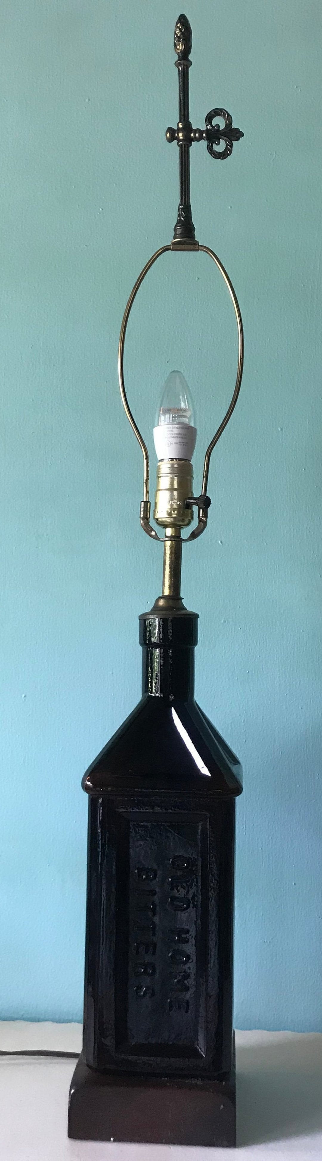 Lamp Antique Whiskey Bottle -- Old Home Bitters Greensboro North ...