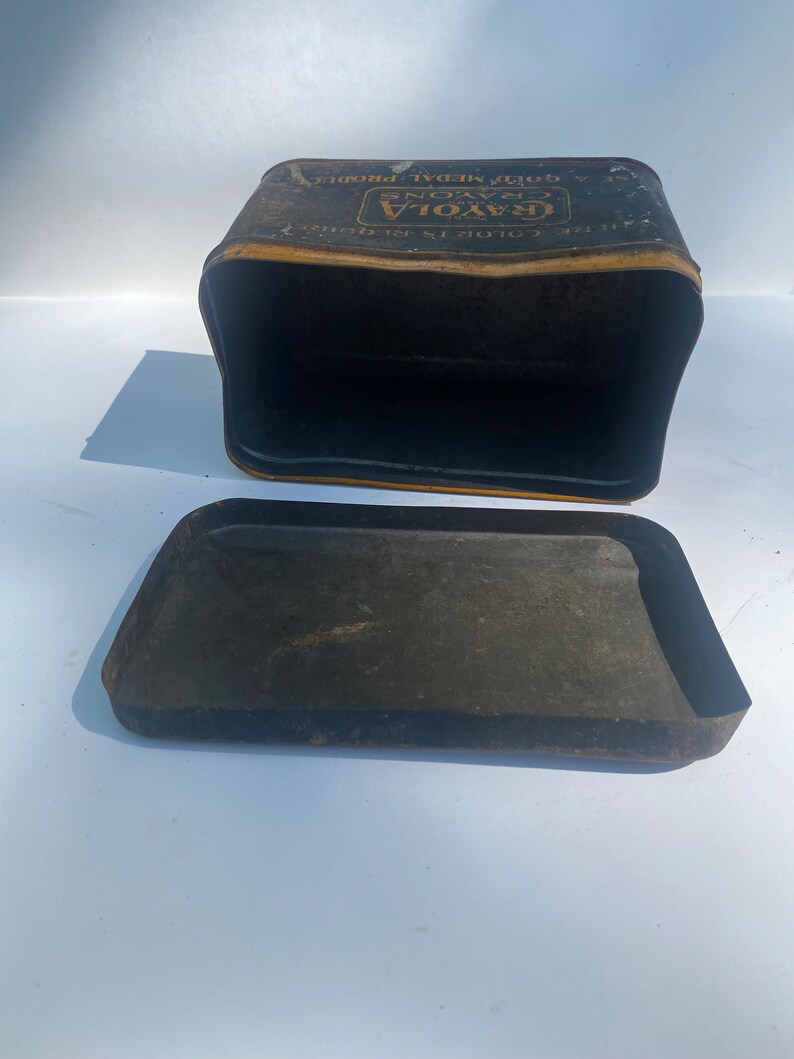 Vintage Tin Crayola Crayon Box With Lid - Etsy