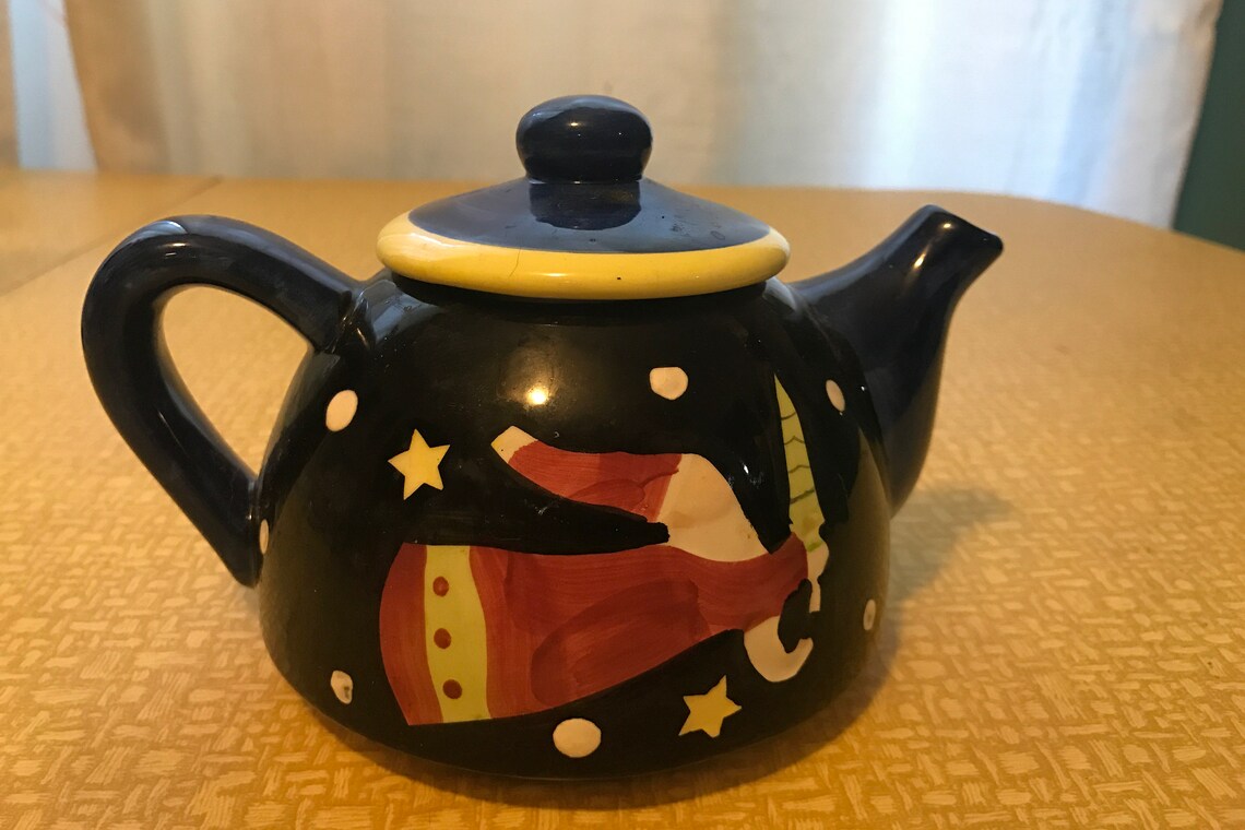 Santa Teapot Ceramic by WCL Vintage With Removable Lid Vintage - Etsy