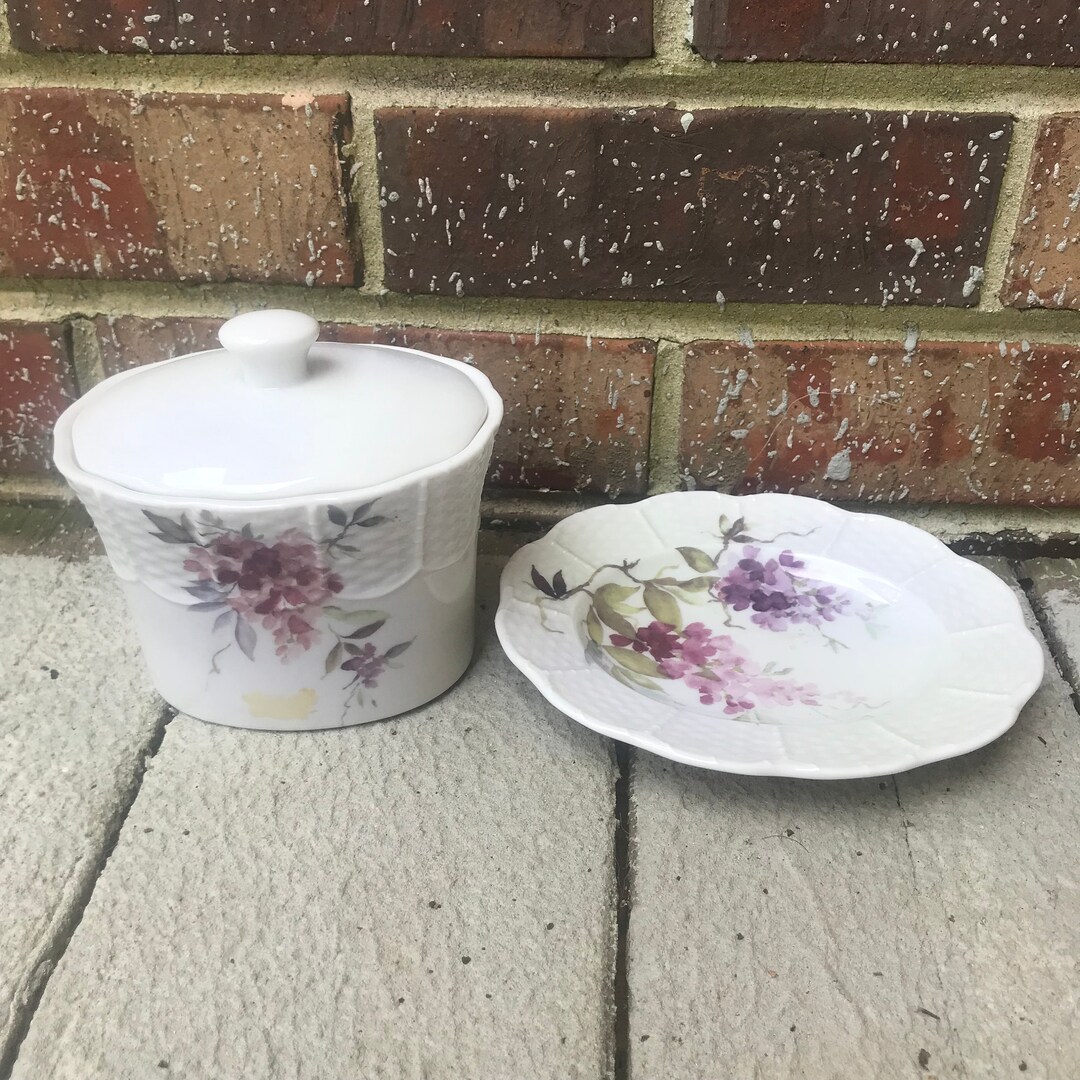 Porcelain Trinket Bowl With Matching Ring or Keys Dish - Etsy
