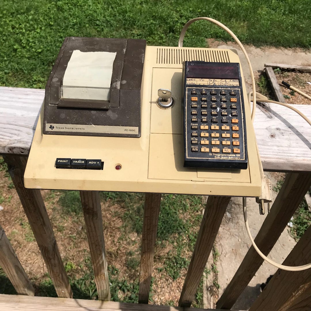 TI 100 Docking Station With Printer and TI 59 Programmable Calculator ...