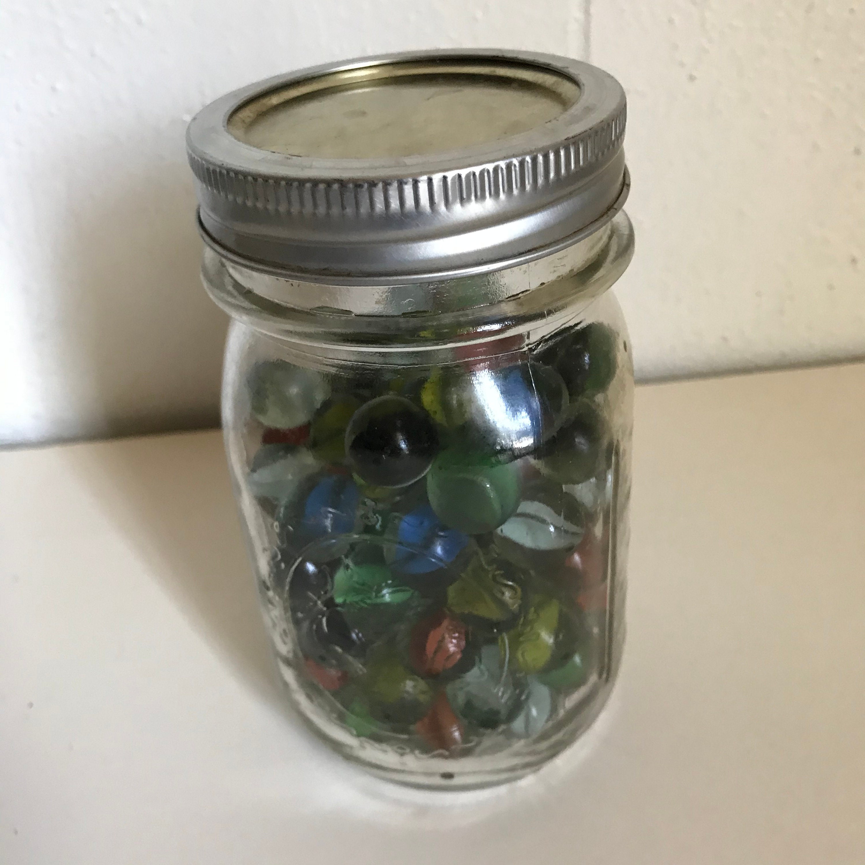 Vintage Marbles in Vintage Ball Jar - Etsy