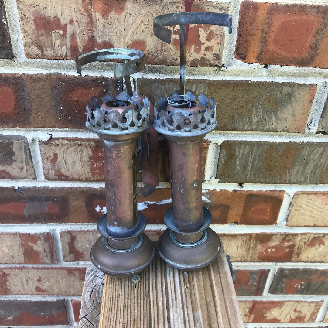 Postal Railroad Car Candle Lamp Sconces -- Spring Loaded Candles ...