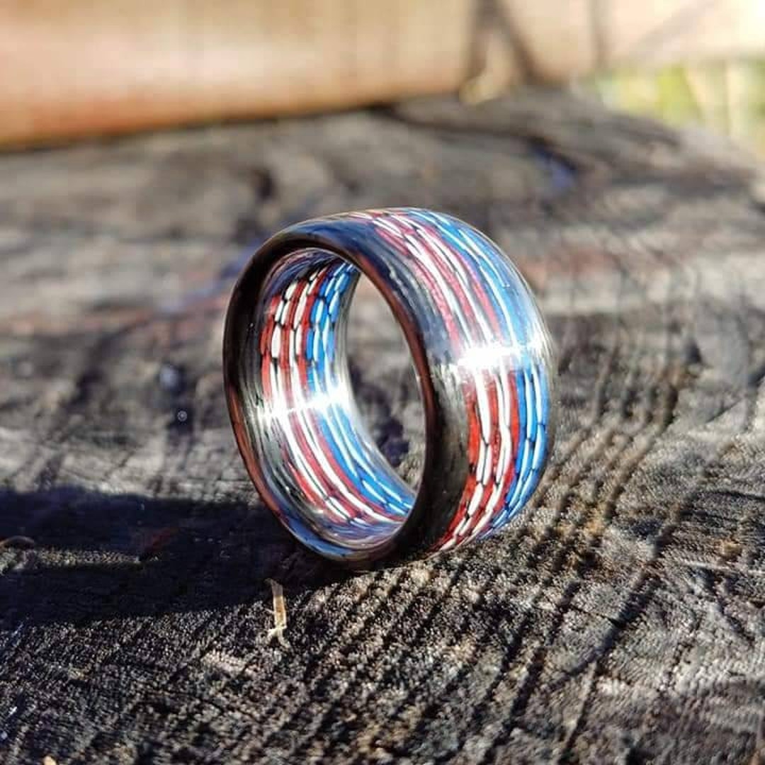 Pure Carbon Fiber American Flag Life and Liberty Ring High Quality ...