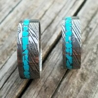 Stainless Damascus Dense Twist Flame Anodized Dragon Scales Finish High ...