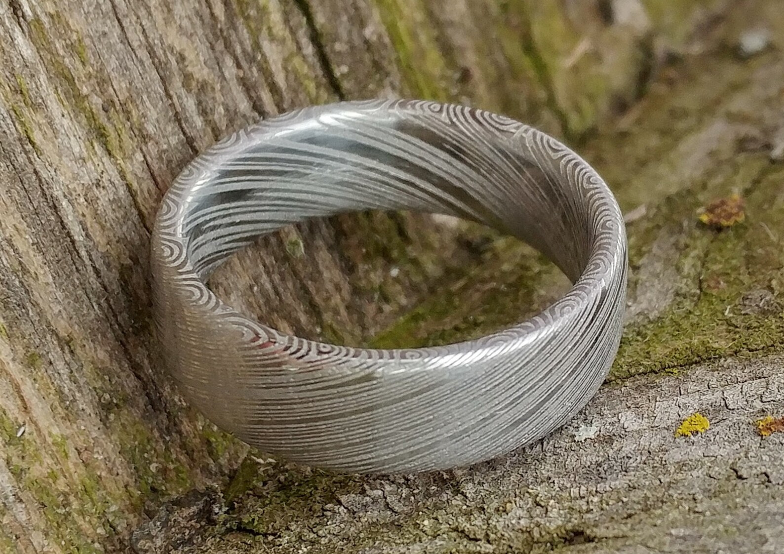 Stainless Damascus Steel Ring Hypoallergenic Highest Quality Austenitic ...