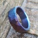 Pure Titanium Ring Faceted Finish "obsidian" Style Titanium Flame ...