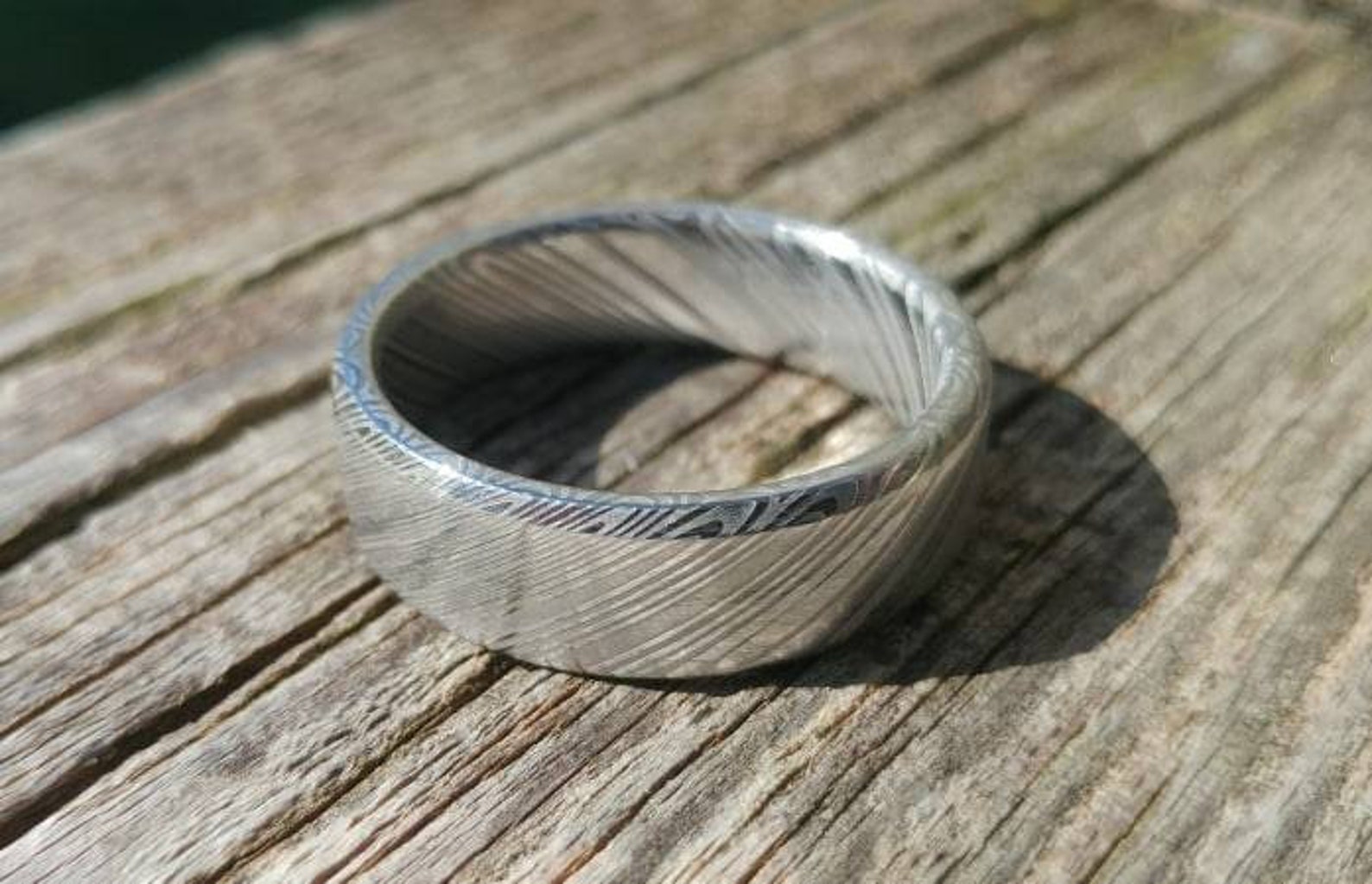 Stainless Damascus Steel Ring Hypoallergenic Highest Quality Austenitic ...