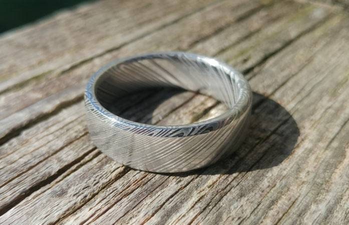 Stainless Damascus Steel Ring Hypoallergenic Highest Quality Austenitic ...