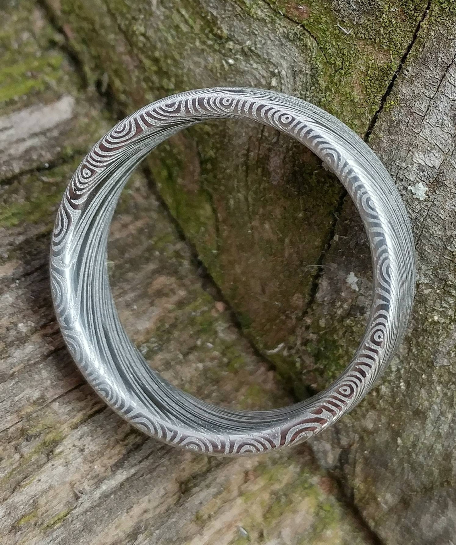 Stainless Damascus Steel Ring Hypoallergenic Highest Quality Austenitic ...