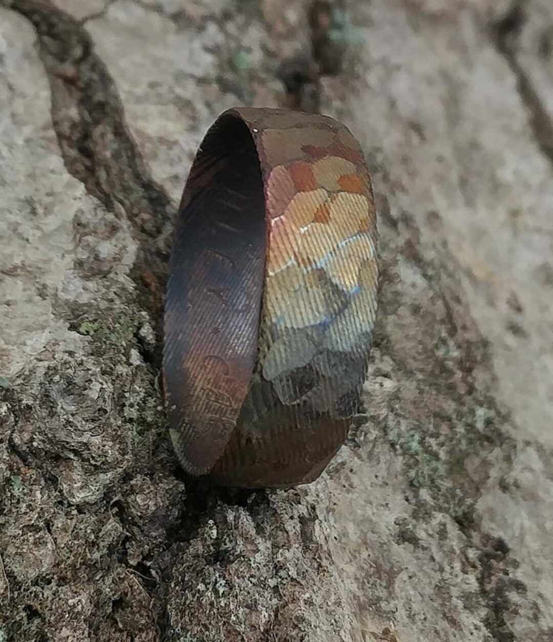 Stainless Damascus Dense Twist Flame Anodized Dragon Scales Finish High ...