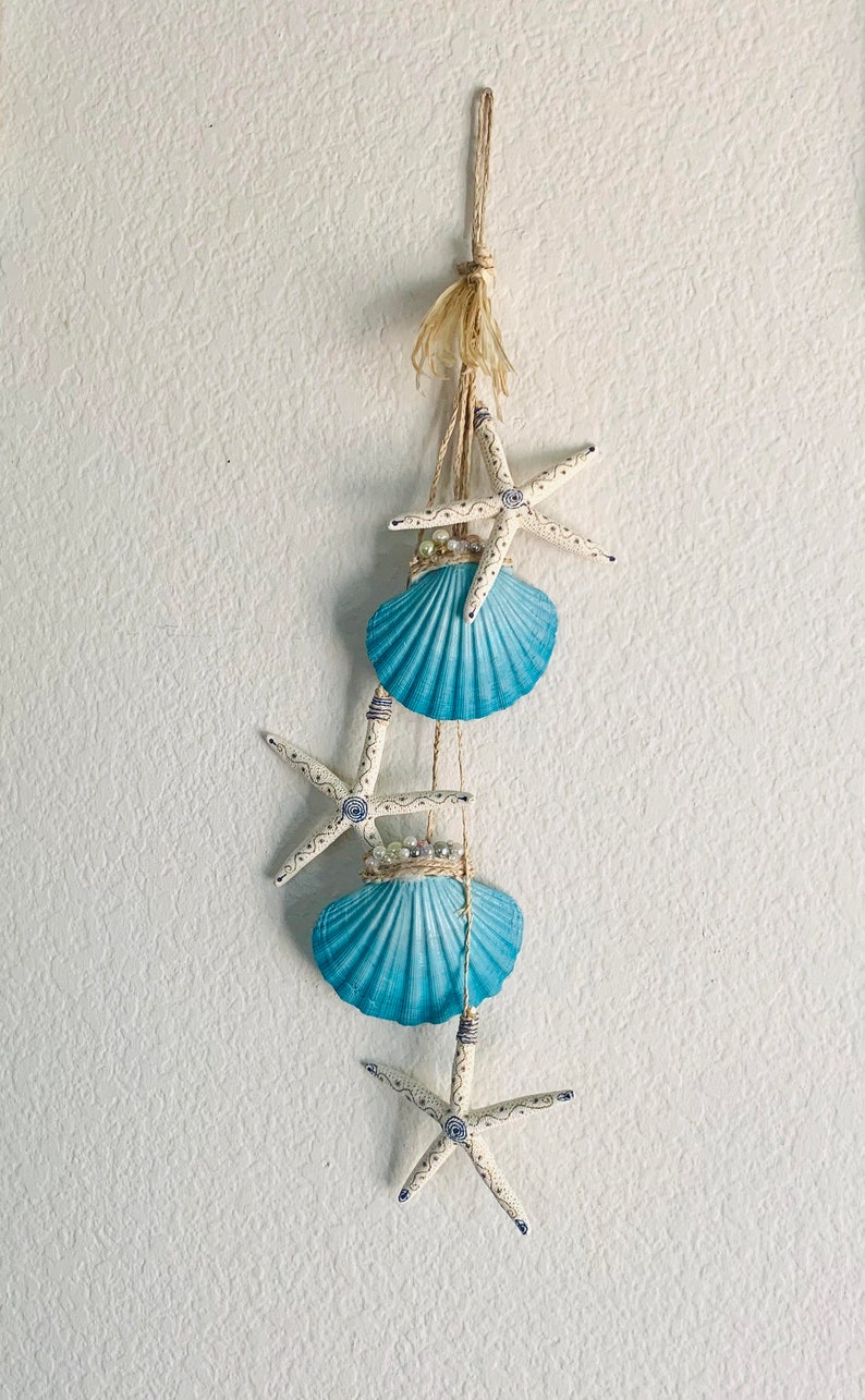Deep Scallop Shell and Starfish Beach Wall Drcor - Etsy
