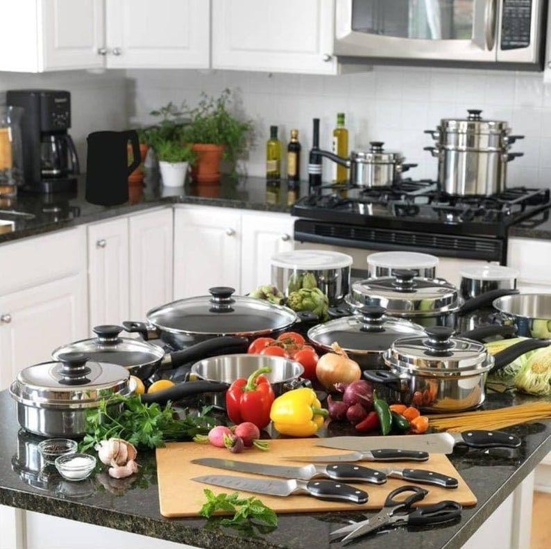 Prestigious family set-27-piece iCook™ Amway cookware pots | Etsy