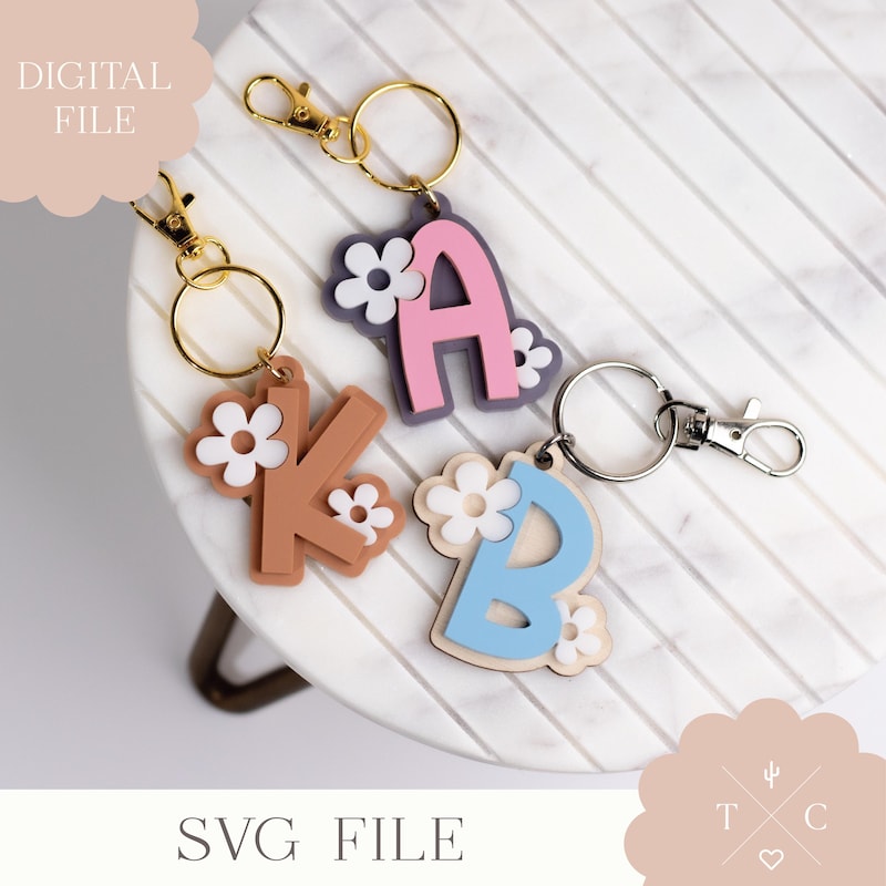 Daisy Keychain - Etsy