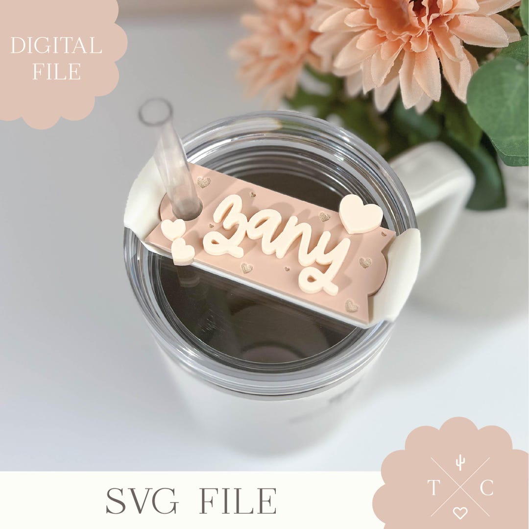 Digital File | Heart Stanley Topper SVG File | Tumbler Topper SVG ...