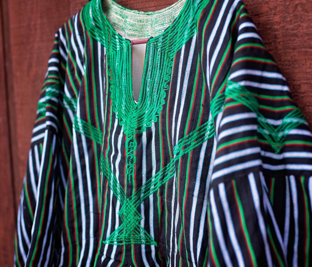 Handcrafted, Vintage Rasta Poncho, Cape, Closed in the Front, One Size ...