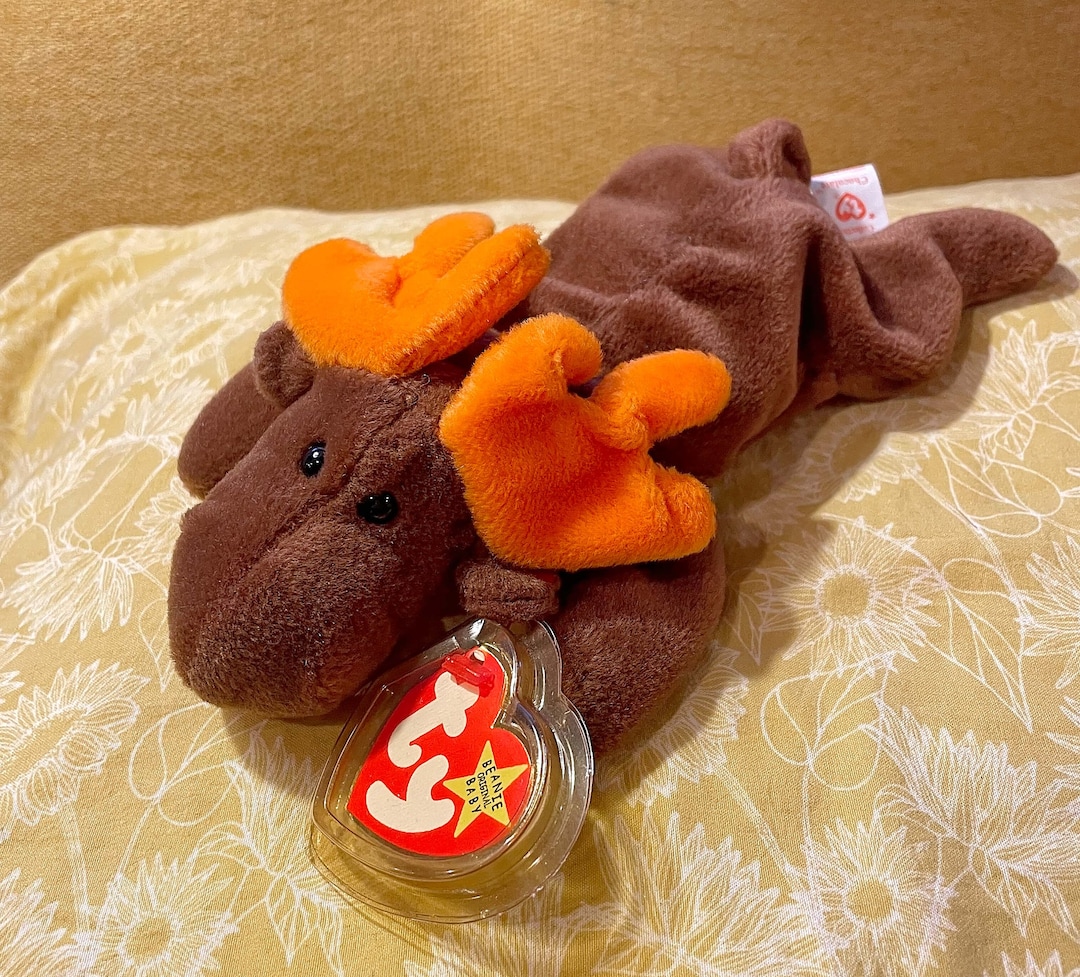 1993 RETIRED Original + Chocolate the Moose + TY Beanie Baby + Near ...