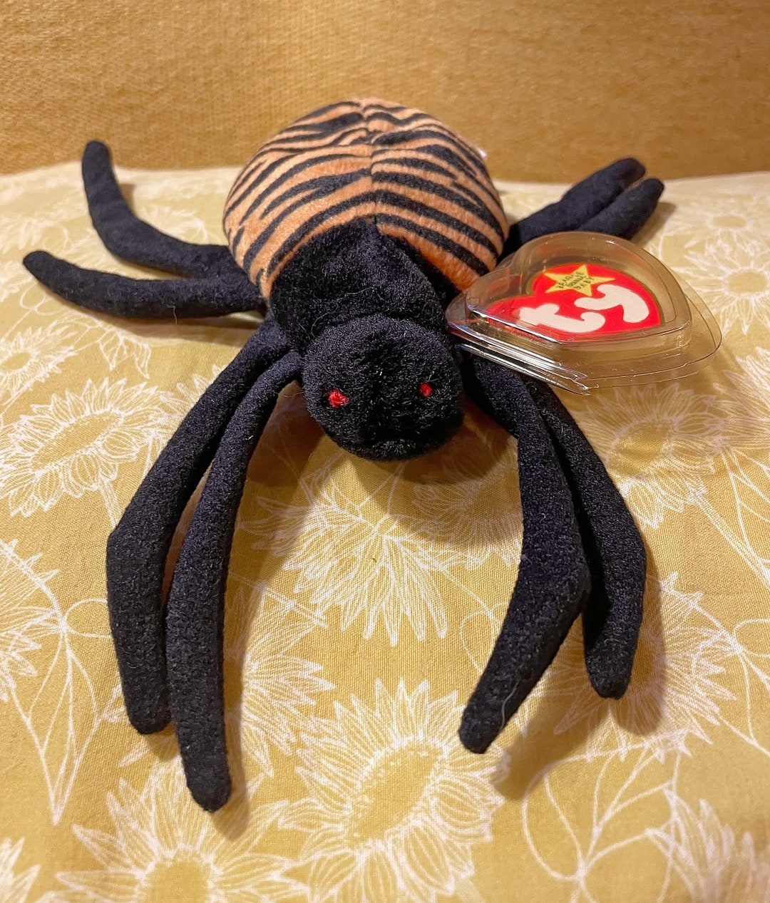 1996 RETIRED Original + Spinner the Spider + TY Beanie Baby + Near Mint ...