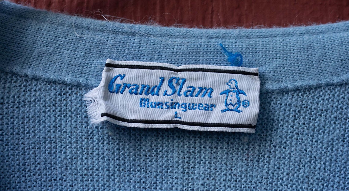 Vintage, Penguin, "grand Slam" Munsingwear, Cardigan, Sweater, Size ...