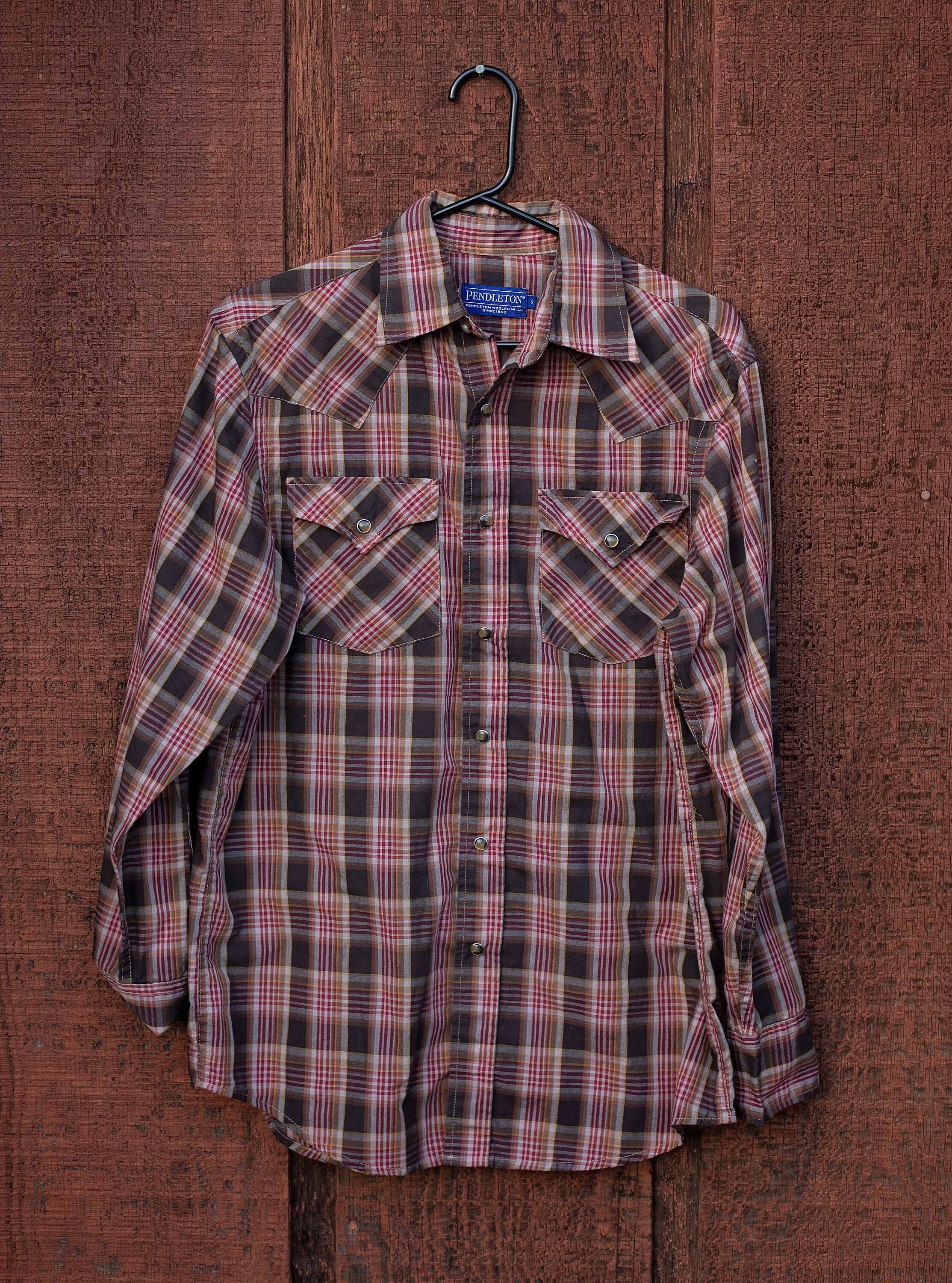 Vintage, Pendleton, Western Shirt, Cowboy, Rodeo, Plaid Pendelton ...