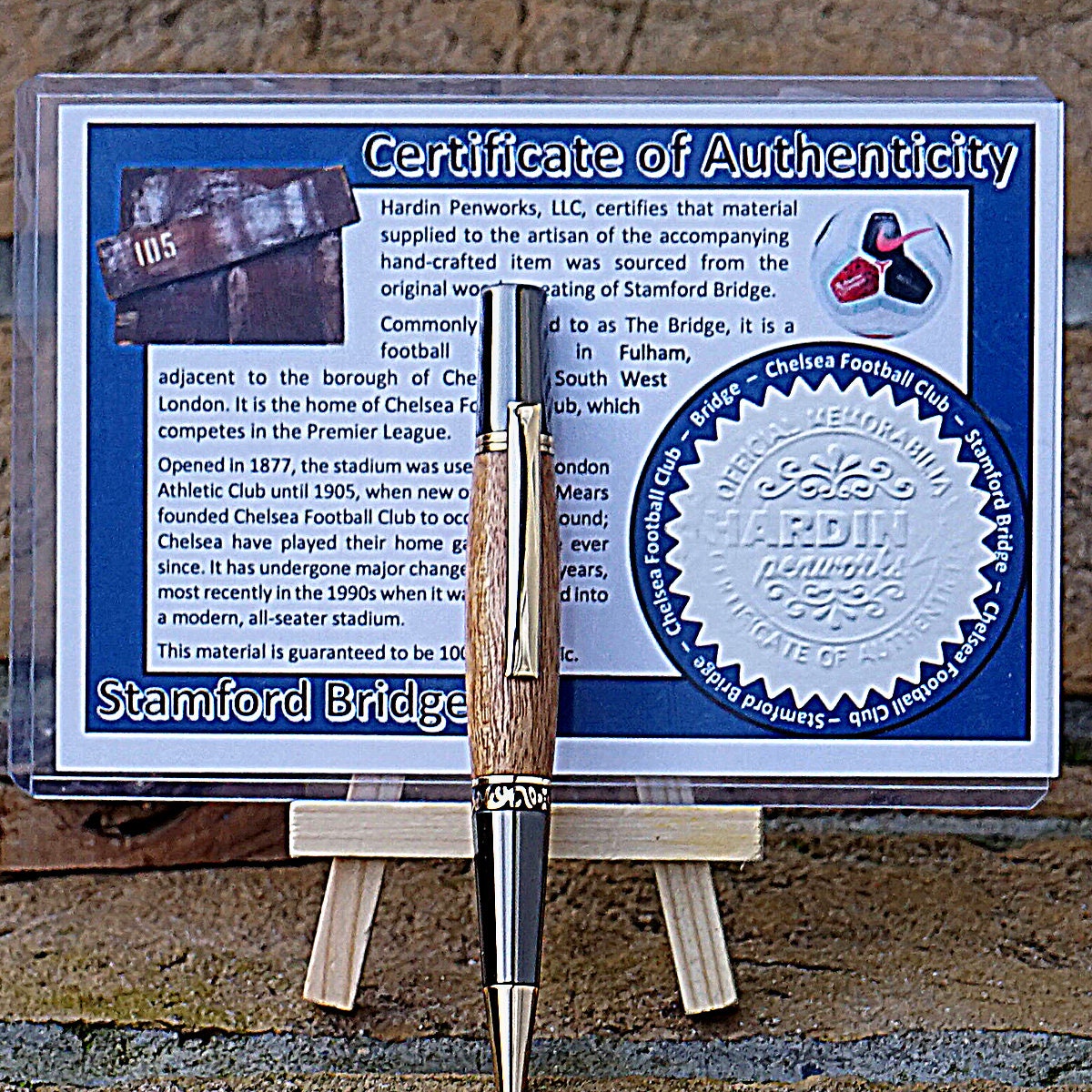Chelsea Football Club Ballpoint Pen Made From the Original Wooden ...