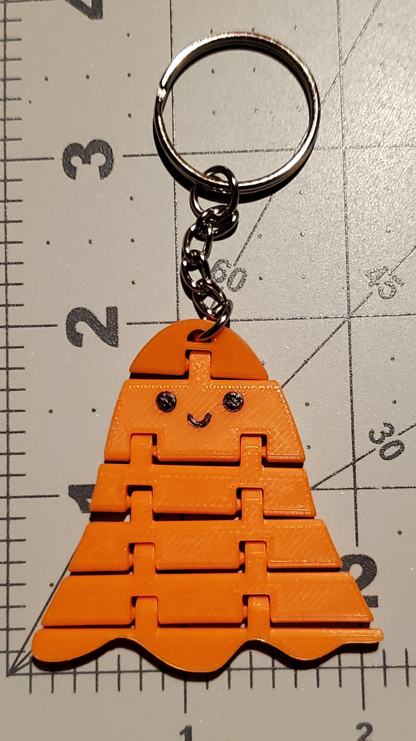 3D Printed Flexi Ghost Keychain - Etsy