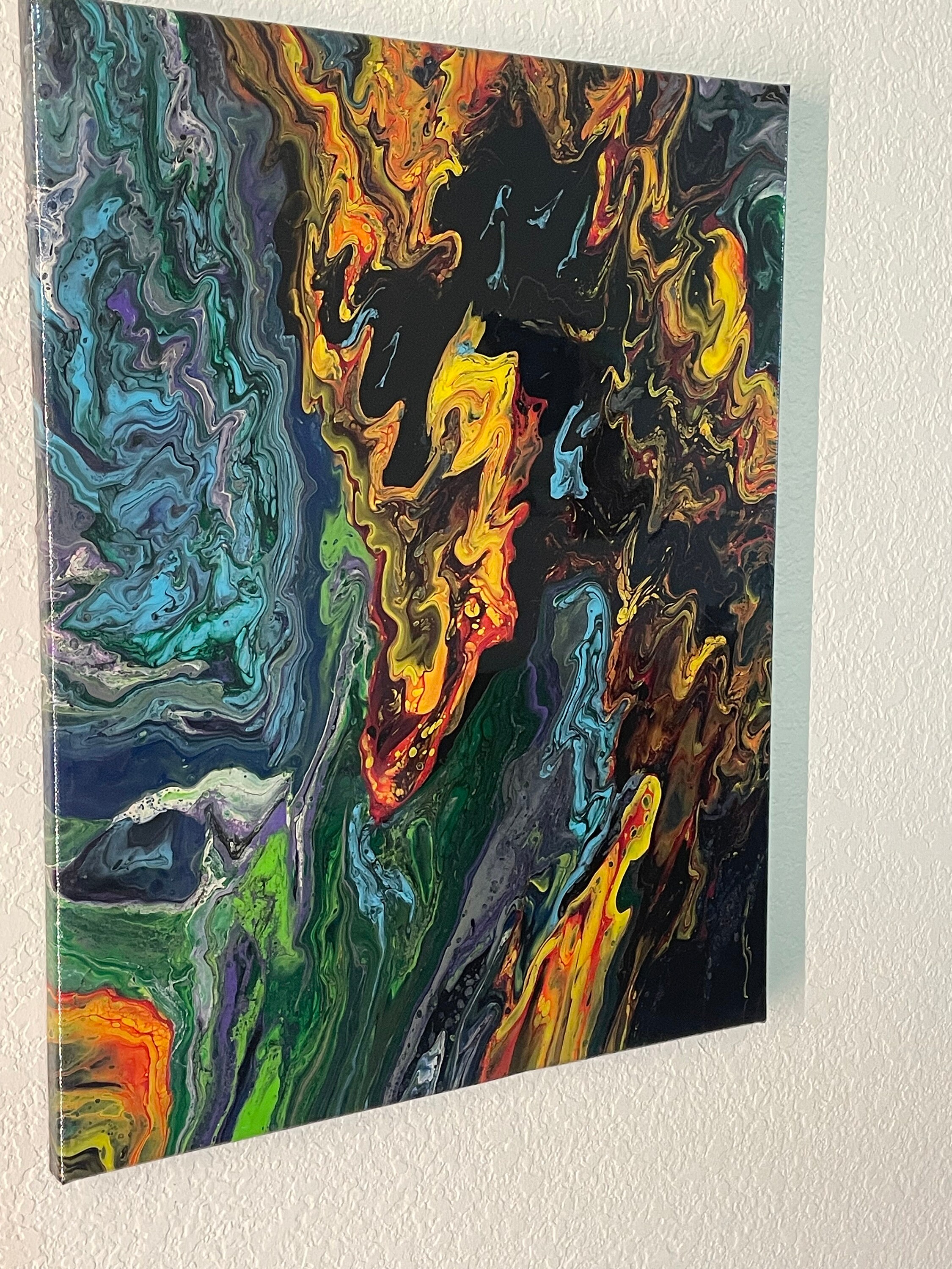 Acrylic Pour the Devil I Know - Etsy