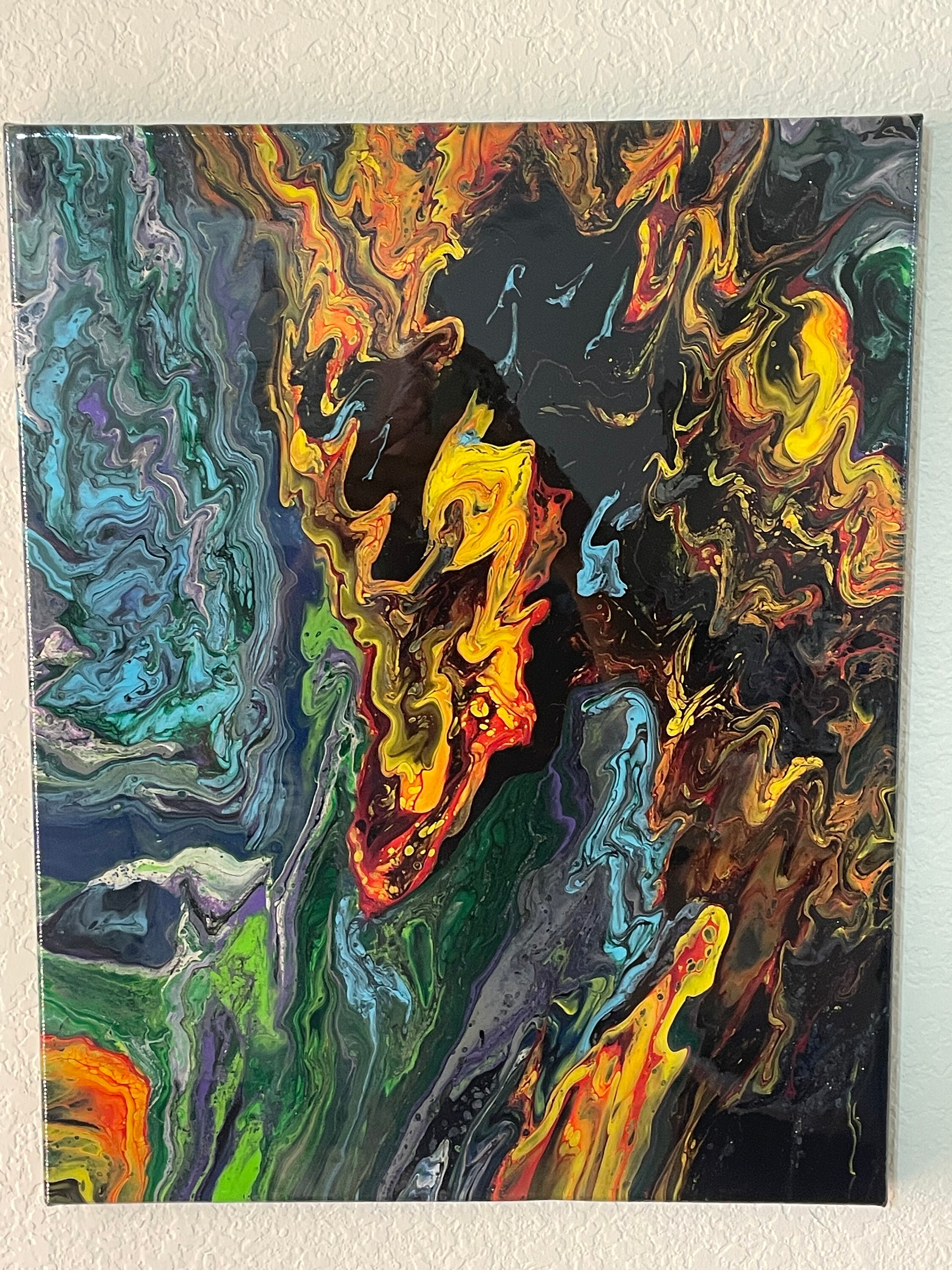 Acrylic Pour the Devil I Know - Etsy