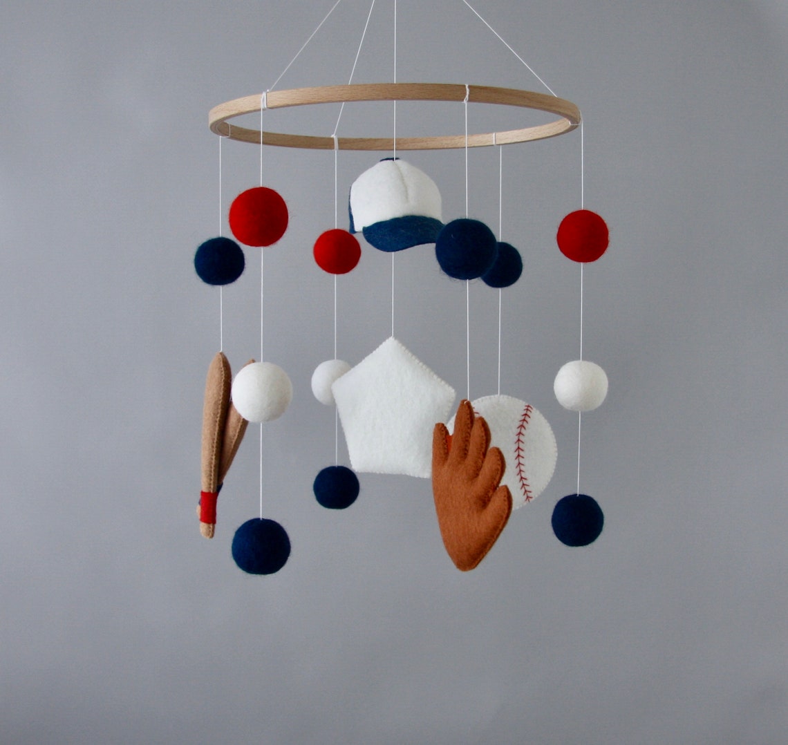 Baseball Mobile for Crib, Baseball Theme Mobile Nursery, Baby Crib ...