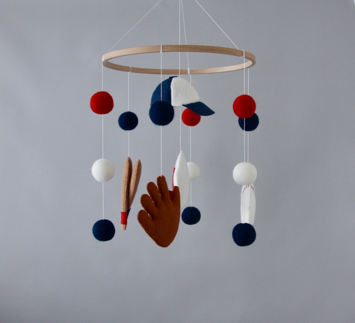 Baseball Mobile for Crib, Baseball Theme Mobile Nursery, Baby Crib ...