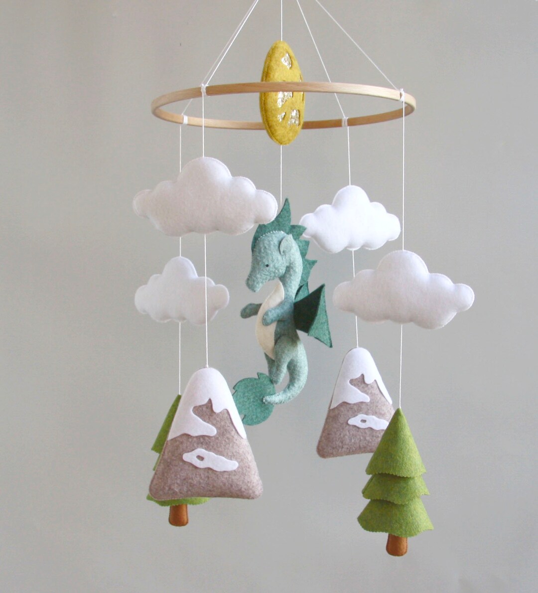 Dragon Baby Mobile Dragon Theme Nursery Cloud Stars Mountain - Etsy