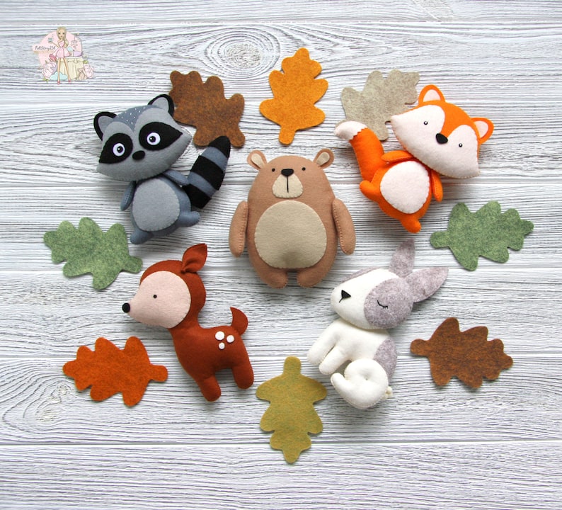 Woodland Animals Felt Ornaments Woodland Nursery Decor Forest - Etsy