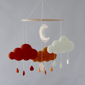 Cloud Moon Mobile, Neutral Baby Mobile, Custom Baby Mobile, Pregnant ...