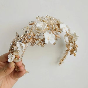 BLOSSOMS Stunning Ceramic Floral Crown Porcelain Flower - Etsy