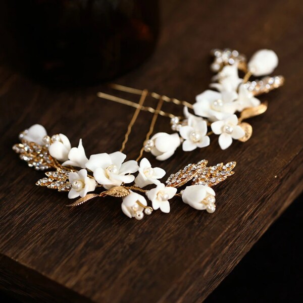 Porcelain Flower Pin - Etsy