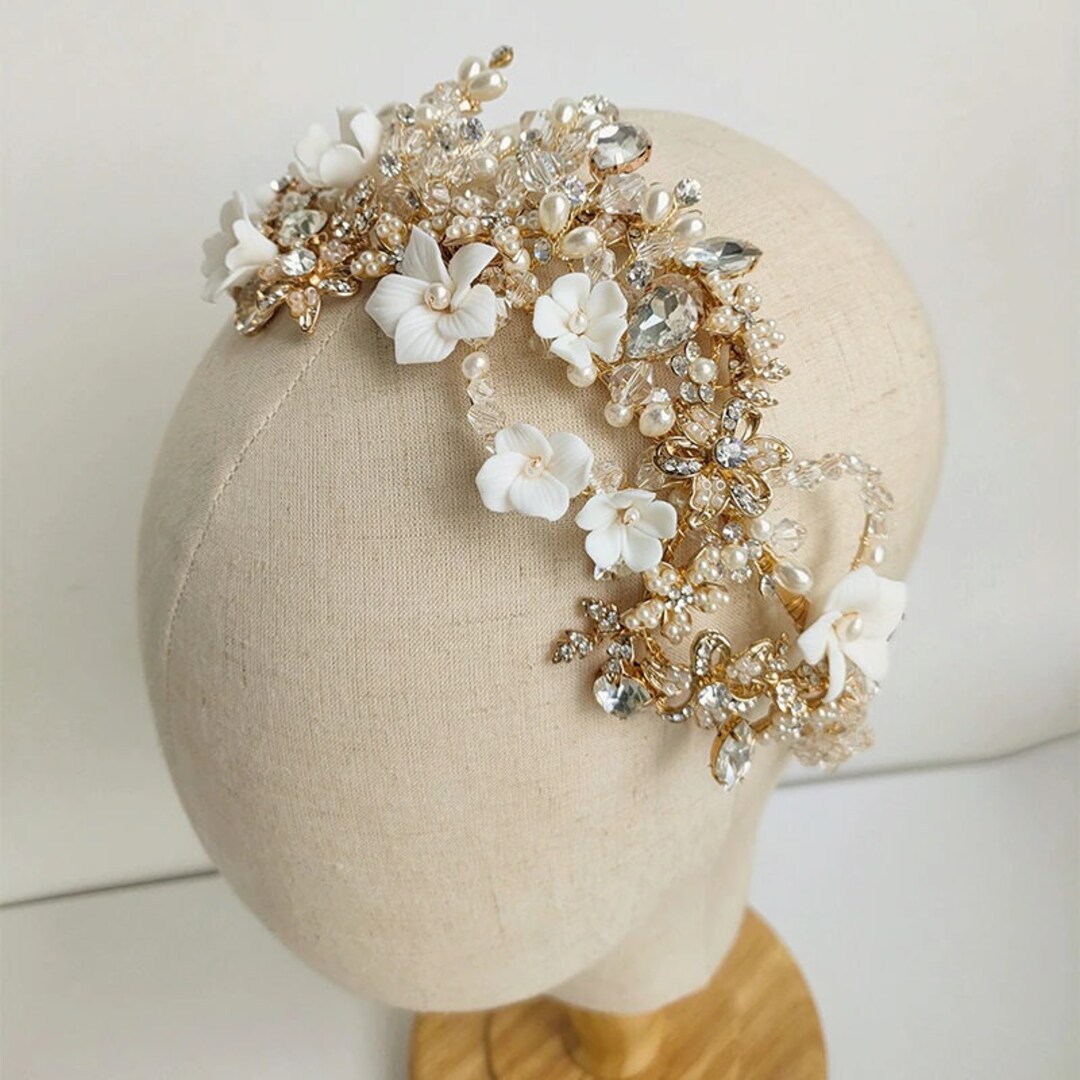 BLOSSOMS Stunning Ceramic Floral Crown Porcelain Flower - Etsy