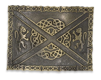 Leather Kilt Sporran Flap EMBOSSED WHITE FUR 3 Tassels on - Etsy