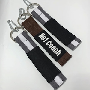 BJJ Jiu Jitsu Keychain, BJJ Belt Ranks White Blue Purple Brown Black ...