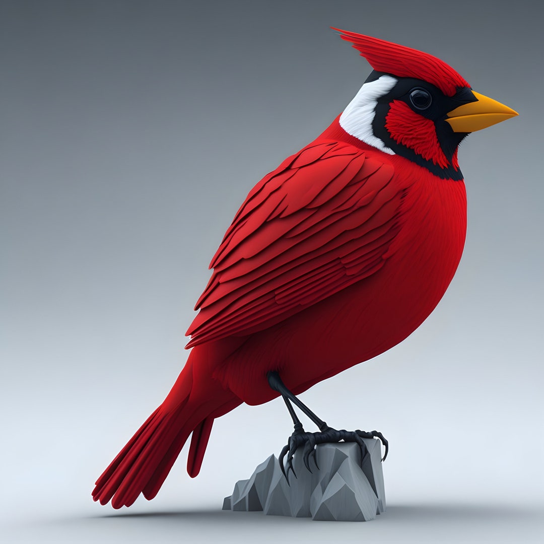 Red Cardinal Square PNG Sublimation Digital Design Download 12x12 Inch ...