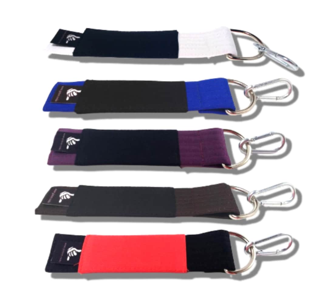 Brazilian Jiu Jitsu Keychain in BJJ Belt Colors White Blue Purple Brown ...