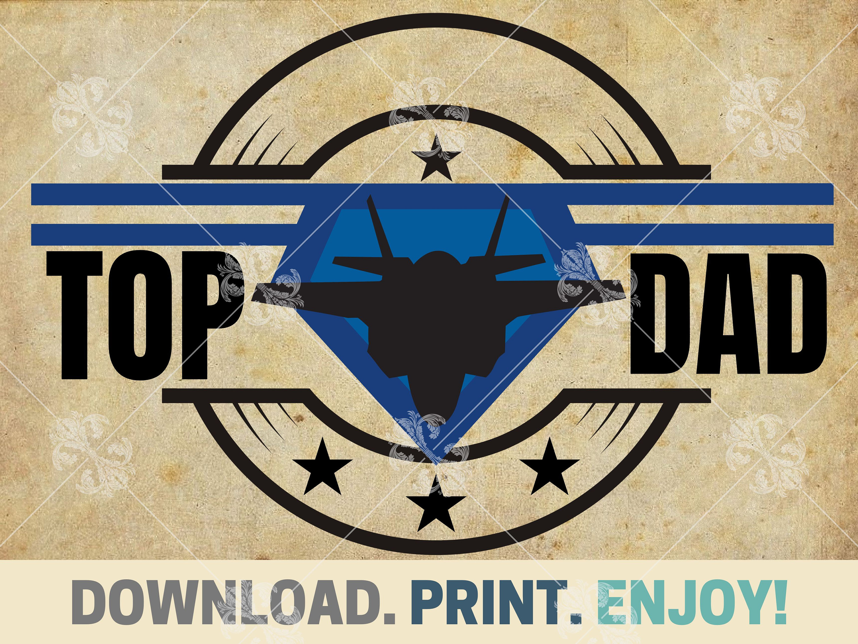 Top Dad SVG, Top Dad Png Cricut Father's Day Gift From Wife, Pilot Dad ...